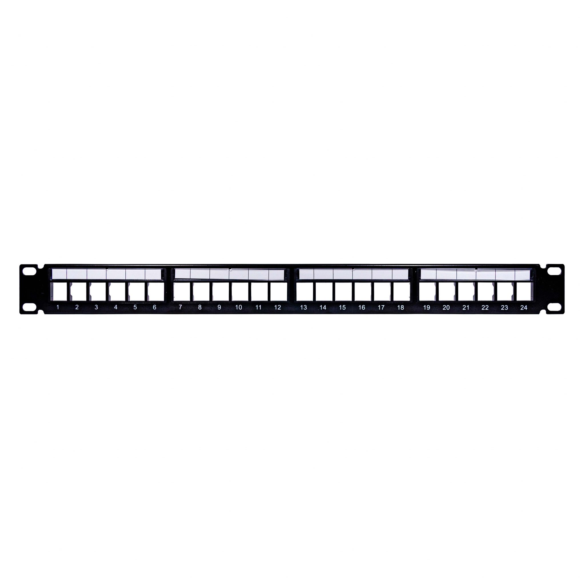 1U Blank 24 Port Keystone Patch Panel - 24-Port blank Keystone Patch ...