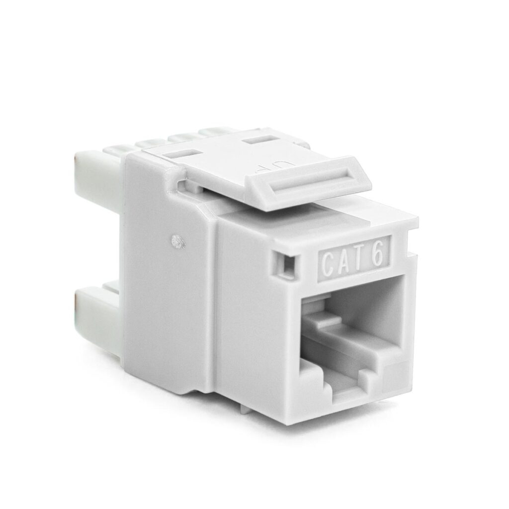 Cat-6 180-Degree Snap-In Keystone - Cat-6 Snap-In Keystone Jack Easy Snap-In Module into any ...