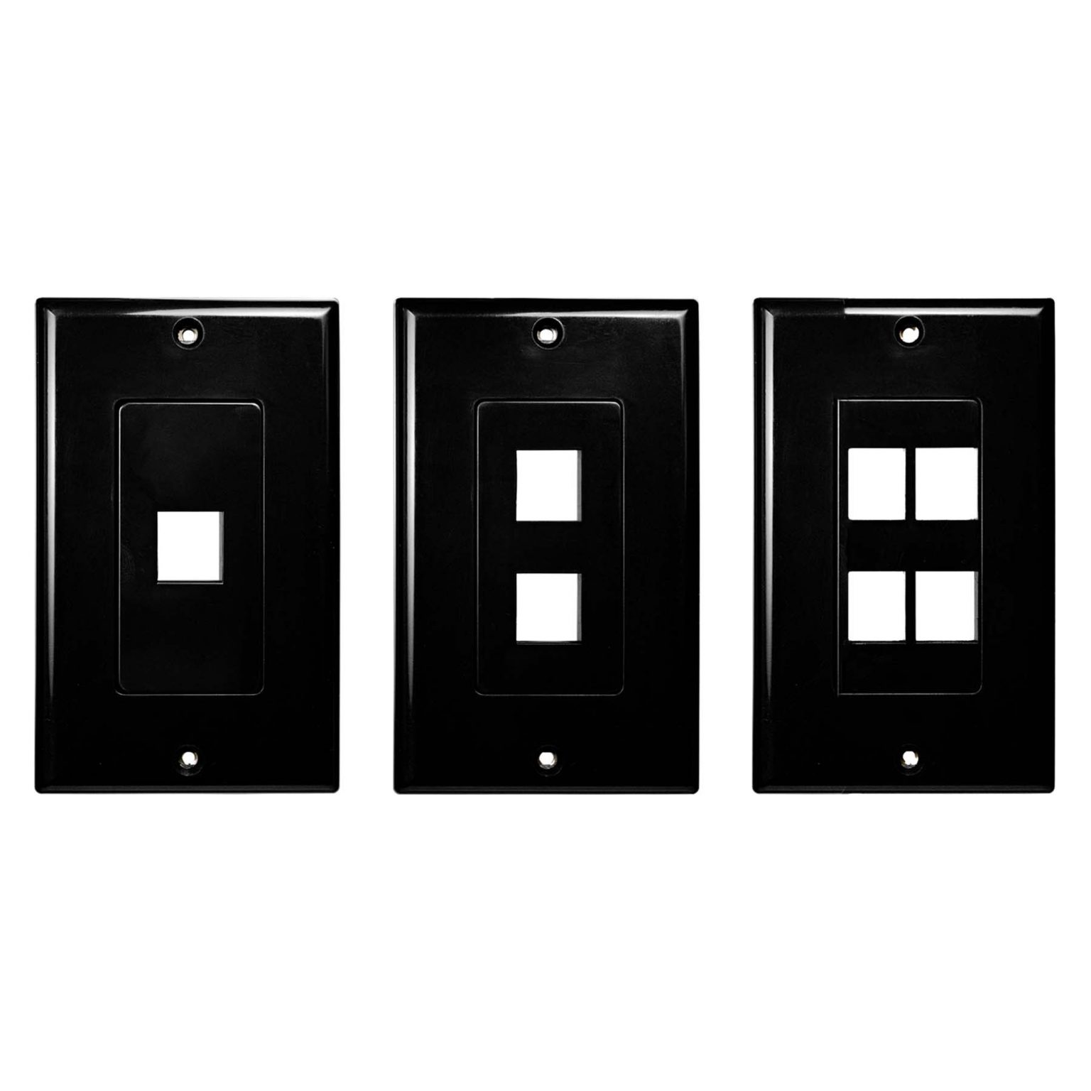 Decora Style Wall Plate & Insert Black - Crisp black finish Insert and ...