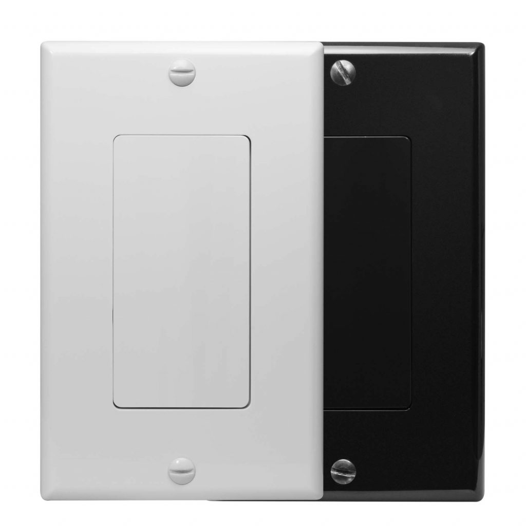 Decora Style Wall Plate and Blank Insert - Crisp white/black finish ...
