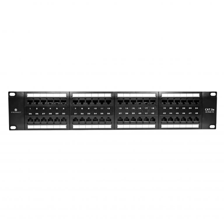 Cat5E 48 Port Patch Panel 110 Style - Ports clearly numbered both on ...