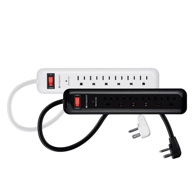 6-Outlet Power Strip w/ Surge Protection - 400 or 750 joules surge ...