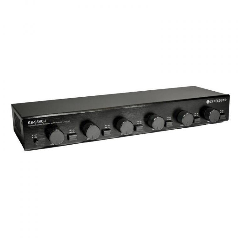 6 Zone Dual Source Automatic Impedance Matching Speaker Selector With