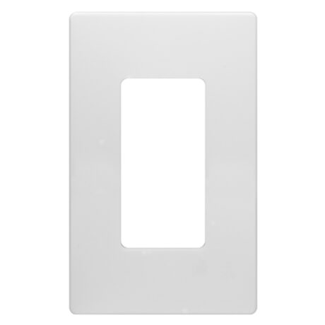 1 Gang Screwless Decora Style Wall Plate - Crisp white finish Screwless ...